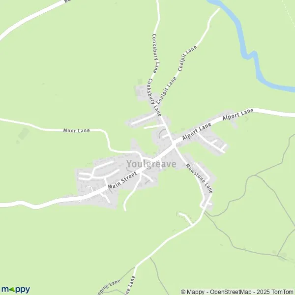 Map Youlgreave: map of Youlgreave, Derbyshire Dales DE45 1 and ...