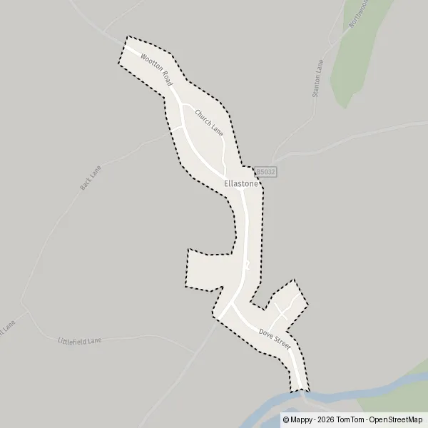 Map Ellastone: map of Ellastone, East Staffordshire DE6 2 and practical ...
