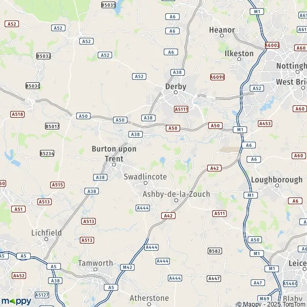 Map Ticknall: map of Ticknall (DE73 7) and practical information