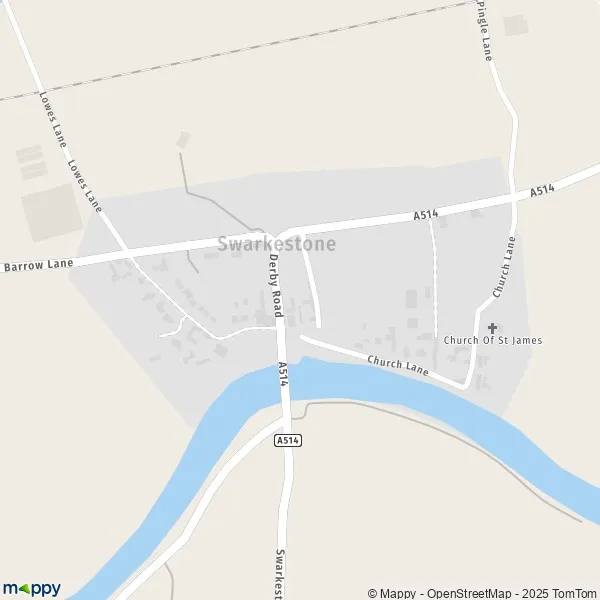 Map Swarkestone: map of Swarkestone, South Derbyshire DE73 7 and ...