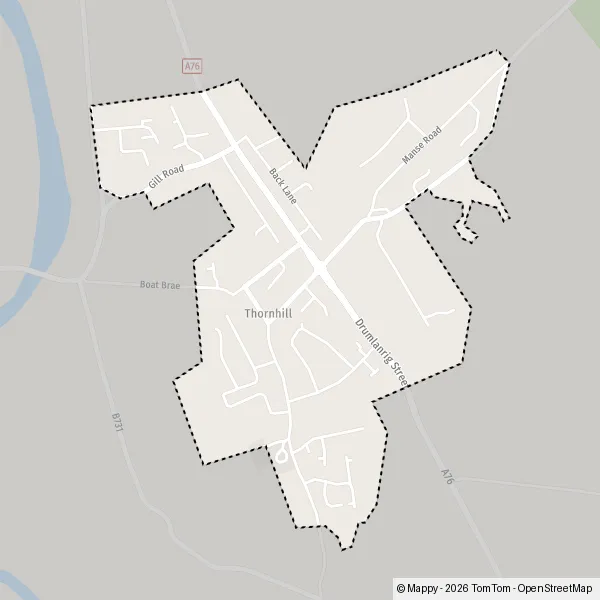 Map Thornhill: map of Thornhill, Dumfries and Galloway DG3 5 and ...