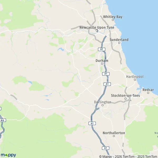 Map High Shincliffe: map of High Shincliffe (DH1 2) and practical ...