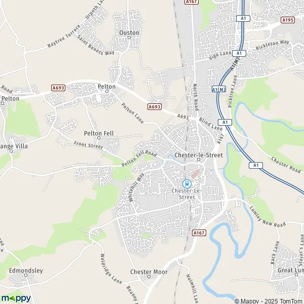 Map Chester-le-Street: map of Chester-le-Street, Durham DH3 3 and practical information