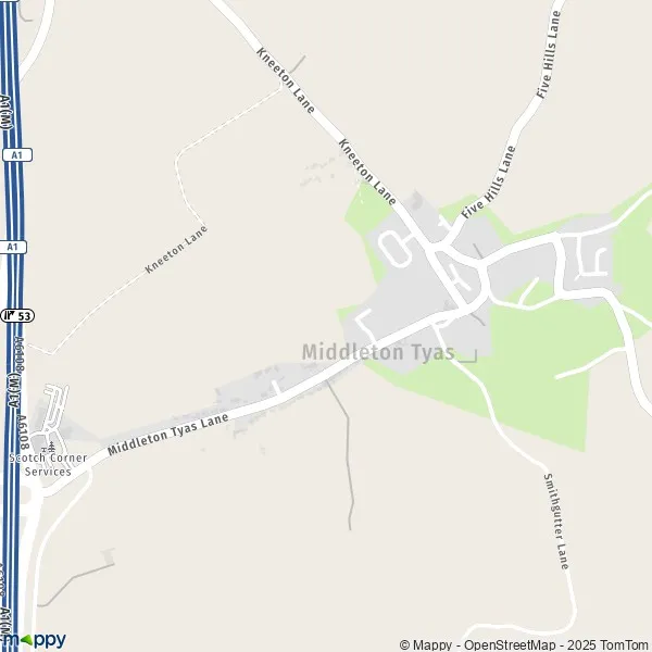 Map Middleton Tyas: map of Middleton Tyas, Hambleton DL10 6 and ...