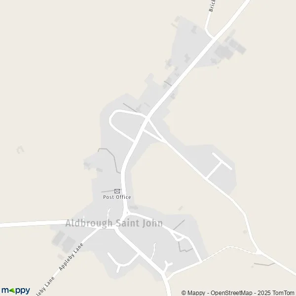 Map Aldbrough Saint John: map of Aldbrough Saint John, Hambleton DL11 7 ...