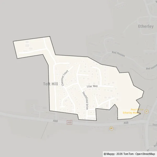 Map Toft Hill: map of Toft Hill, Durham DL14 0 and practical information