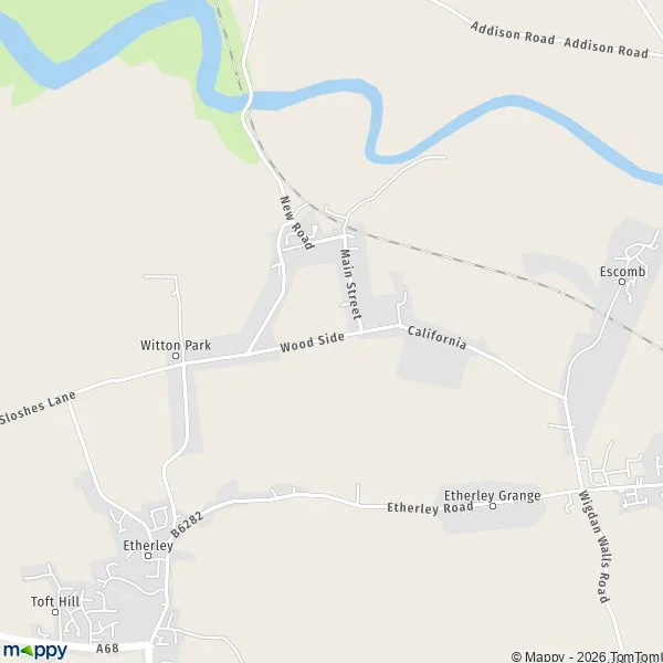 Map Witton Park: map of Witton Park, Durham DL14 0 and practical ...