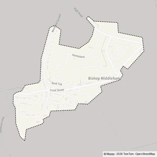 Map Bishop Middleham: map of Bishop Middleham, Durham DL17 9 and ...