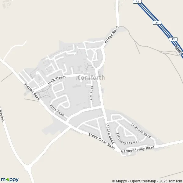 Map Cornforth: map of Cornforth, Durham DL17 9 and practical information