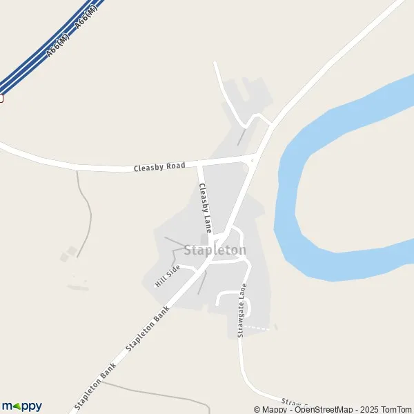 Map Stapleton: map of Stapleton, Hambleton DL2 2 and practical information