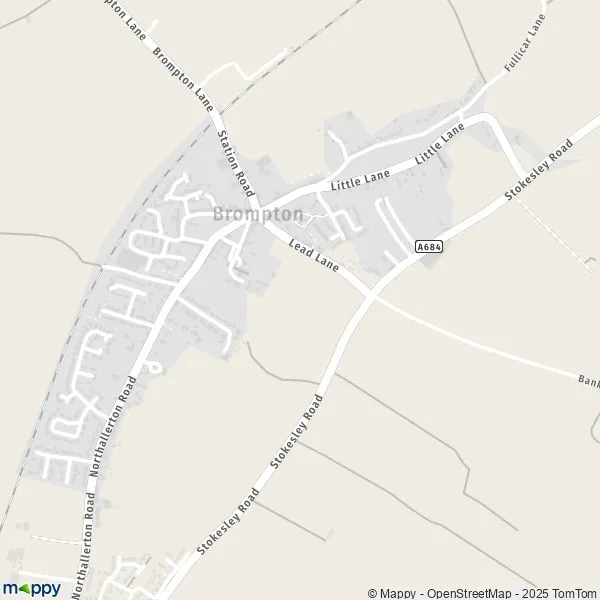 Map Brompton: map of Brompton, Hambleton DL6 2 and practical information