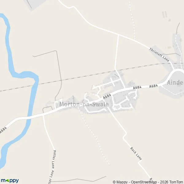 Map Morton-on-Swale: map of Morton-on-Swale, Hambleton DL7 9 and ...