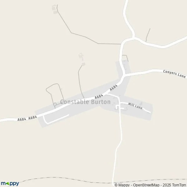 Map Constable Burton: map of Constable Burton, Hambleton DL8 5 and ...