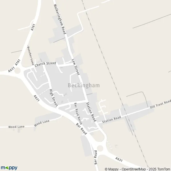 Map Beckingham: map of Beckingham, Bassetlaw DN10 4 and practical ...