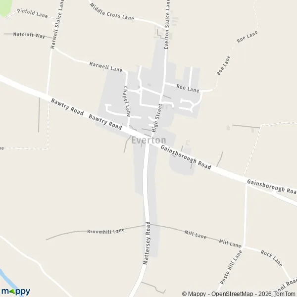 Map Everton: map of Everton, Bassetlaw DN10 5 and practical information
