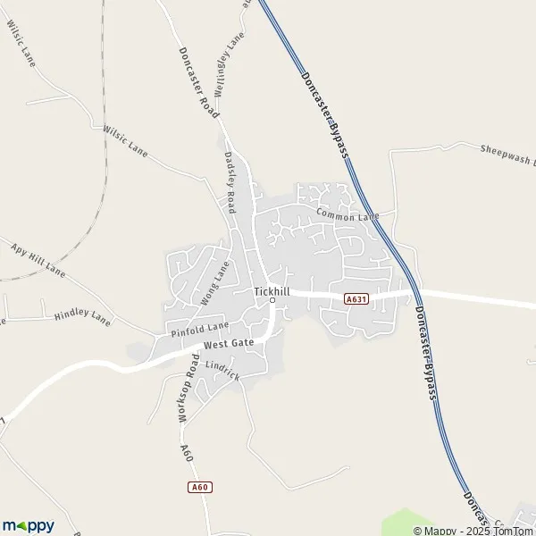 Map Tickhill: map of Tickhill, Doncaster DN11 9 and practical information