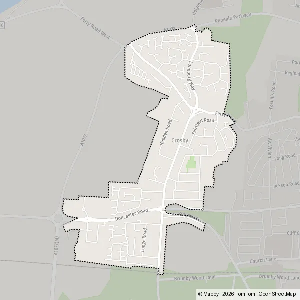 Map Crosby: map of Crosby, North Lincolnshire DN15 8 and practical ...