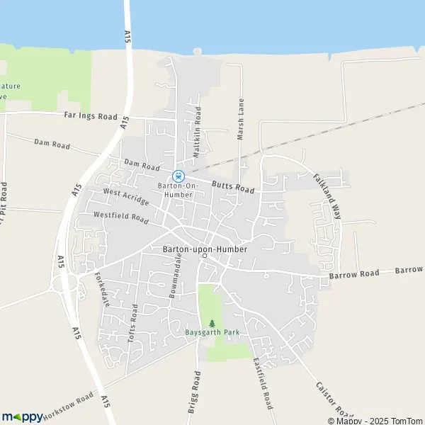 Map Barton-Upon-Humber: map of Barton-Upon-Humber, North Lincolnshire ...