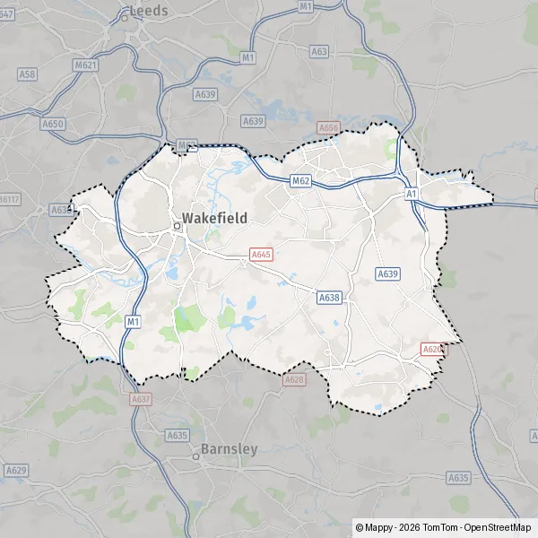 Map Wakefield: map of Wakefield (DN6 7) and practical information