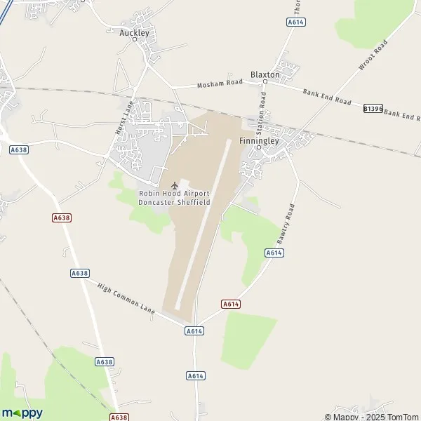 Map Finningley: map of Finningley, Doncaster DN9 3 and practical ...