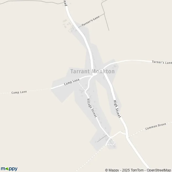 Map Tarrant Monkton: map of Tarrant Monkton, Dorset DT11 8 and ...