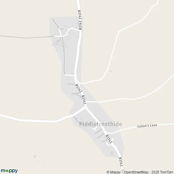 Map Piddletrenthide: map of Piddletrenthide, Dorset DT2 7 and practical ...
