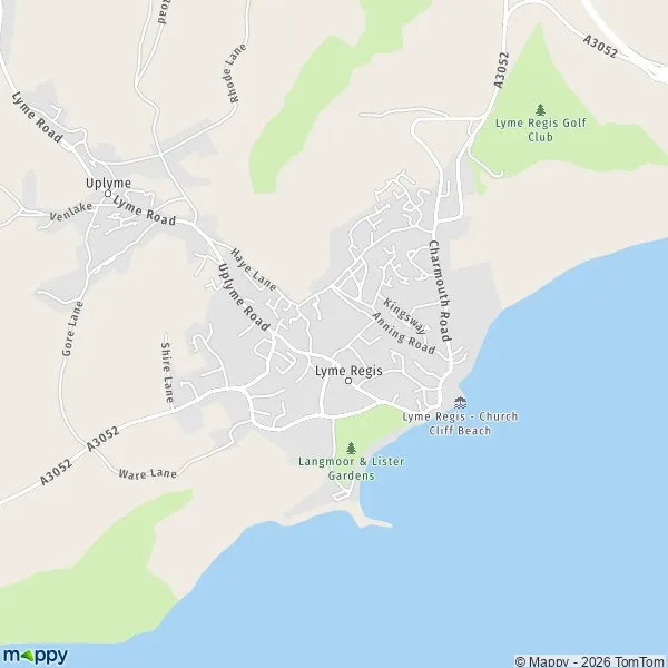 Map Lyme Regis: map of Lyme Regis, Dorset DT7 3 and practical information