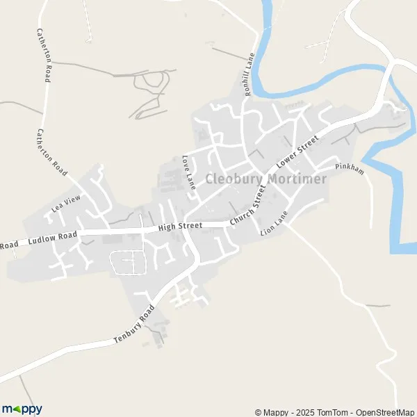 Map Cleobury Mortimer: map of Cleobury Mortimer, Shropshire DY14 8 and ...