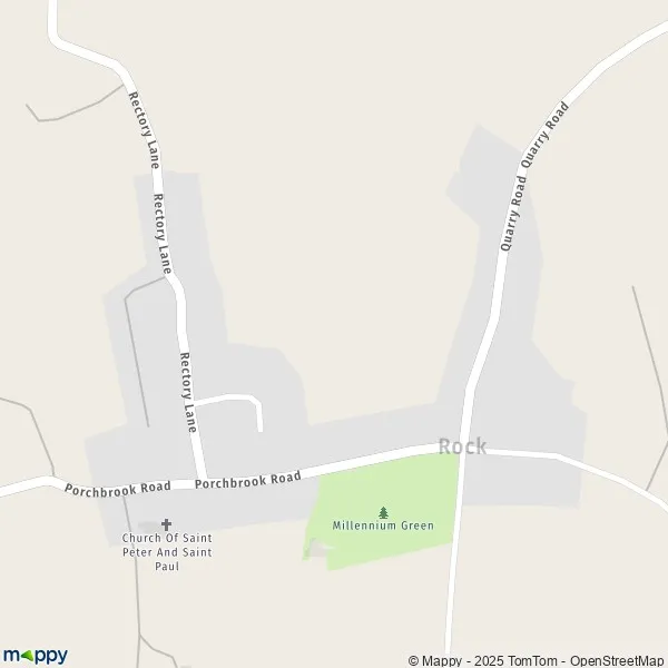 Map Rock: map of Rock, Wyre Forest DY14 9 and practical information