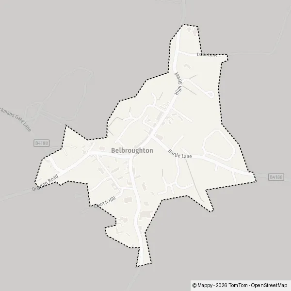 Map Belbroughton: map of Belbroughton, Bromsgrove DY9 9 and practical ...