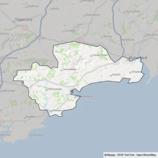 Map Waterford: map of Waterford (E32) and practical information