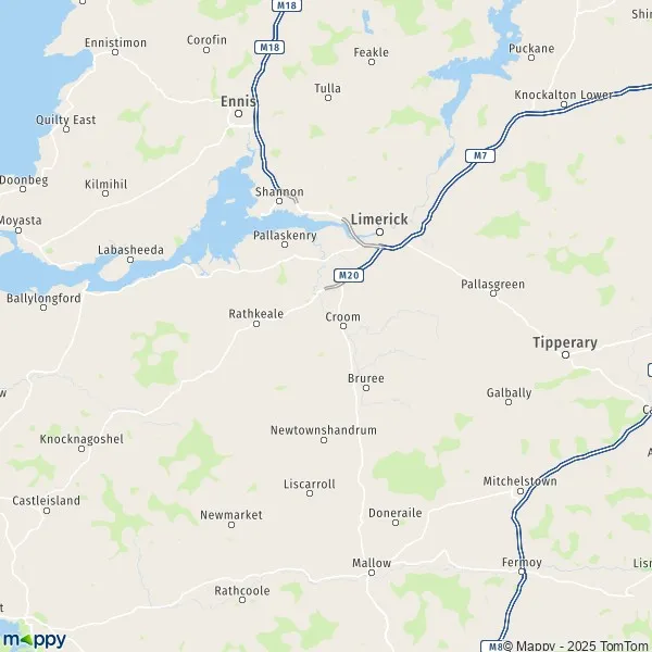 Map Limerick: map of Limerick (E34) and practical information