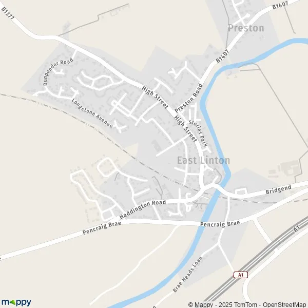 Map East Linton: map of East Linton, East Lothian EH40 3 and practical ...