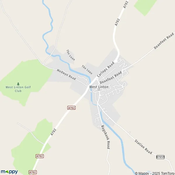 Map West Linton: map of West Linton, The Scottish Borders EH46 7 and ...