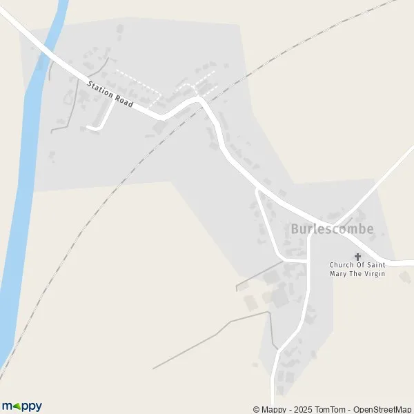 Map Burlescombe: map of Burlescombe, Mid Devon EX16 7 and practical ...