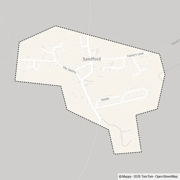 Map Sandford: map of Sandford, Mid Devon EX17 4 and practical information