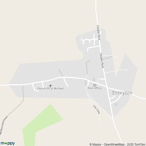 Map Spreyton: map of Spreyton, West Devon EX17 5 and practical information