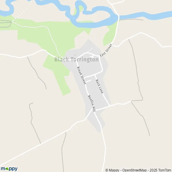 Map Black Torrington: map of Black Torrington, Torridge EX21 5 and ...