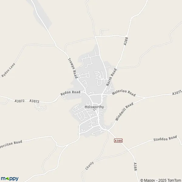 Map Holsworthy: map of Holsworthy (EX22 6) and useful information