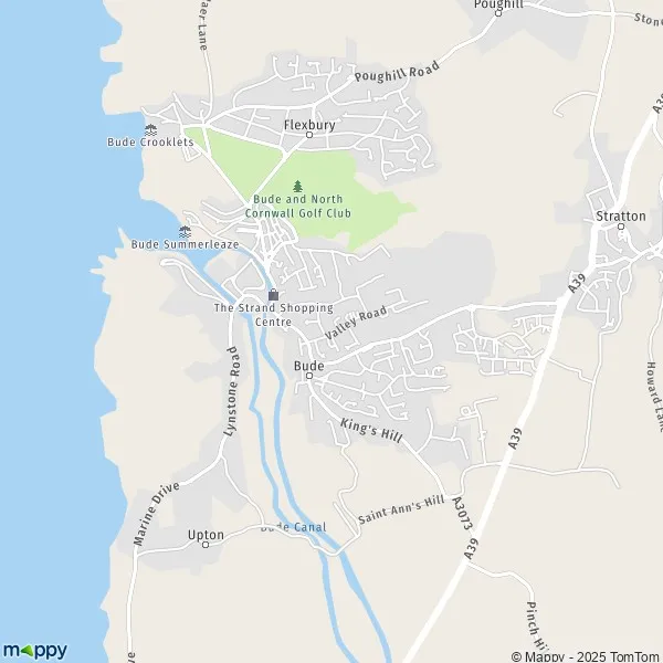 Map Bude: map of Bude, Cornwall EX23 8 and practical information