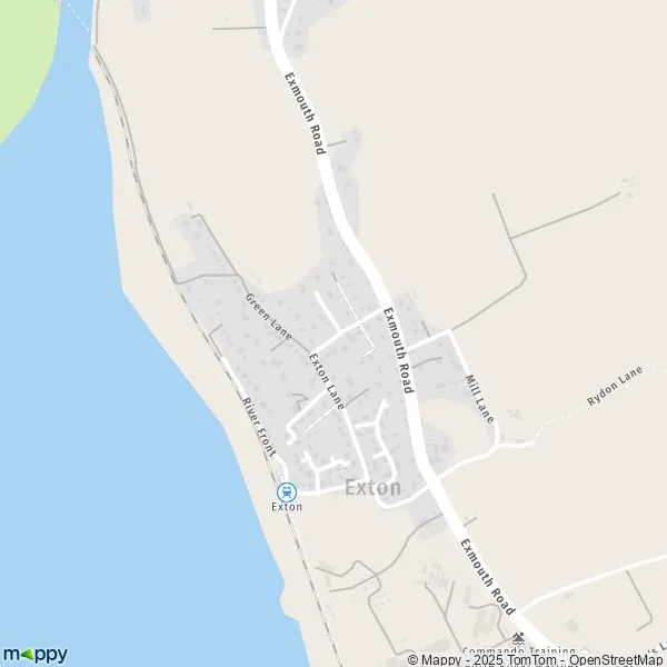 Map Exton: map of Exton, East Devon EX3 0 and practical information
