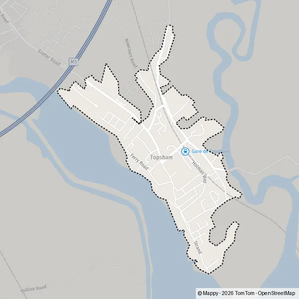 Map Topsham: map of Topsham (Railway Station), Exeter EX3 0DP and ...