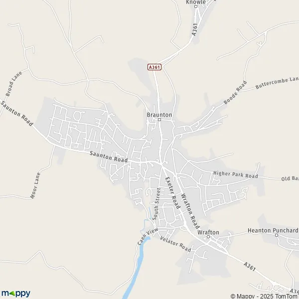 Map Braunton: map of Braunton, North Devon EX33 2 and practical information