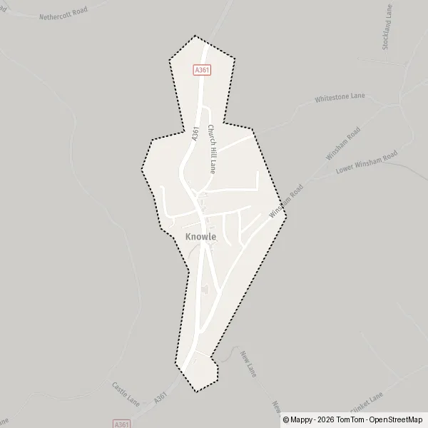 Map Knowle: map of Knowle, North Devon EX33 2 and practical information