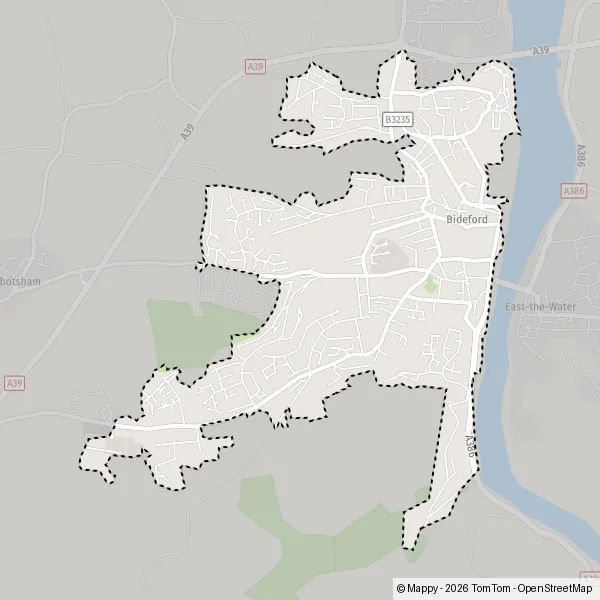 Map Bideford: map of Bideford, Torridge EX39 2 and practical information