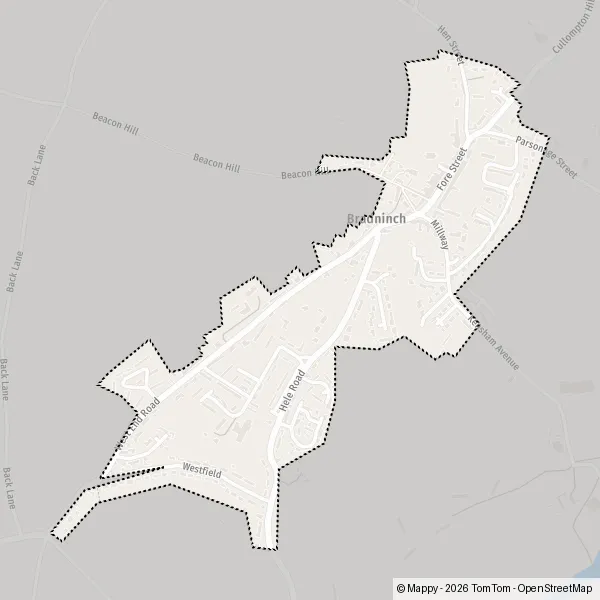 Map Bradninch: map of Bradninch, Mid Devon EX5 4 and practical information