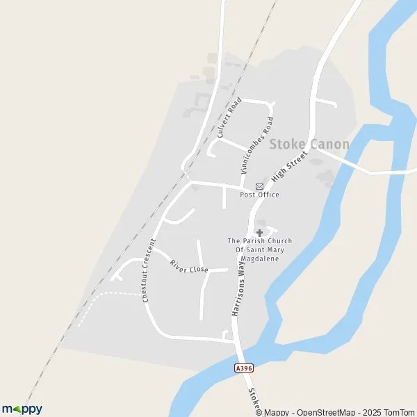 Map Stoke Canon: map of Stoke Canon, East Devon EX5 4 and practical ...