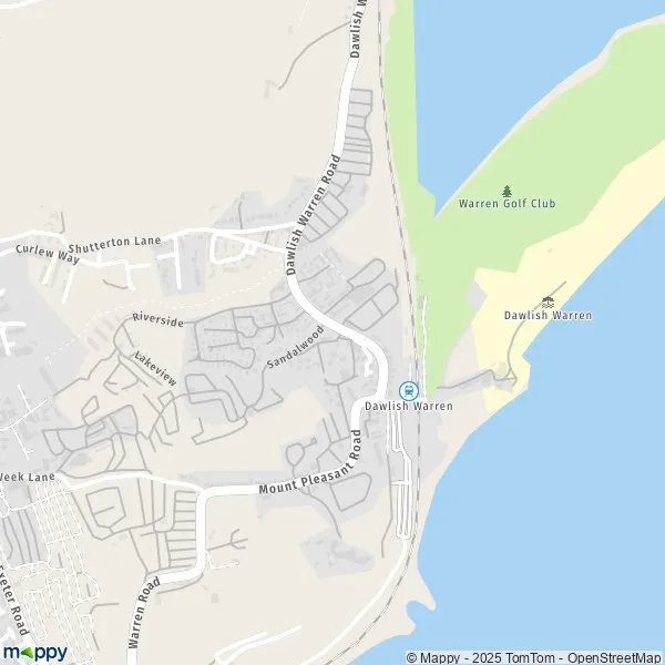 Map Dawlish Warren: map of Dawlish Warren, Teignbridge EX7 0 and ...