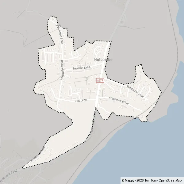 Map Holcombe: map of Holcombe, Teignbridge EX7 0 and practical information