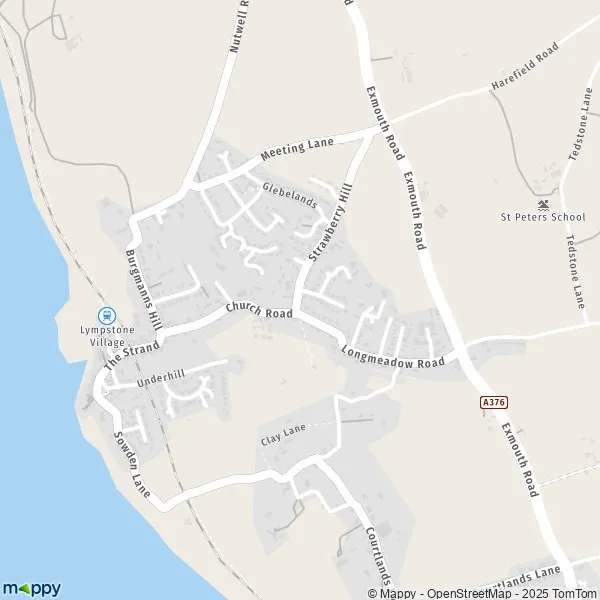 Map Lympstone: map of Lympstone, East Devon EX8 5 and practical information